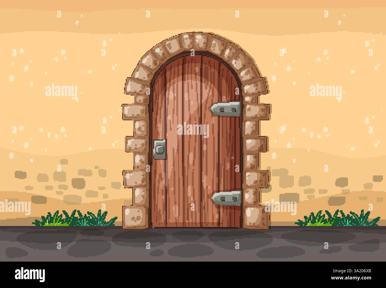 Rustic house stone facade Stock Vector Images - Alamy