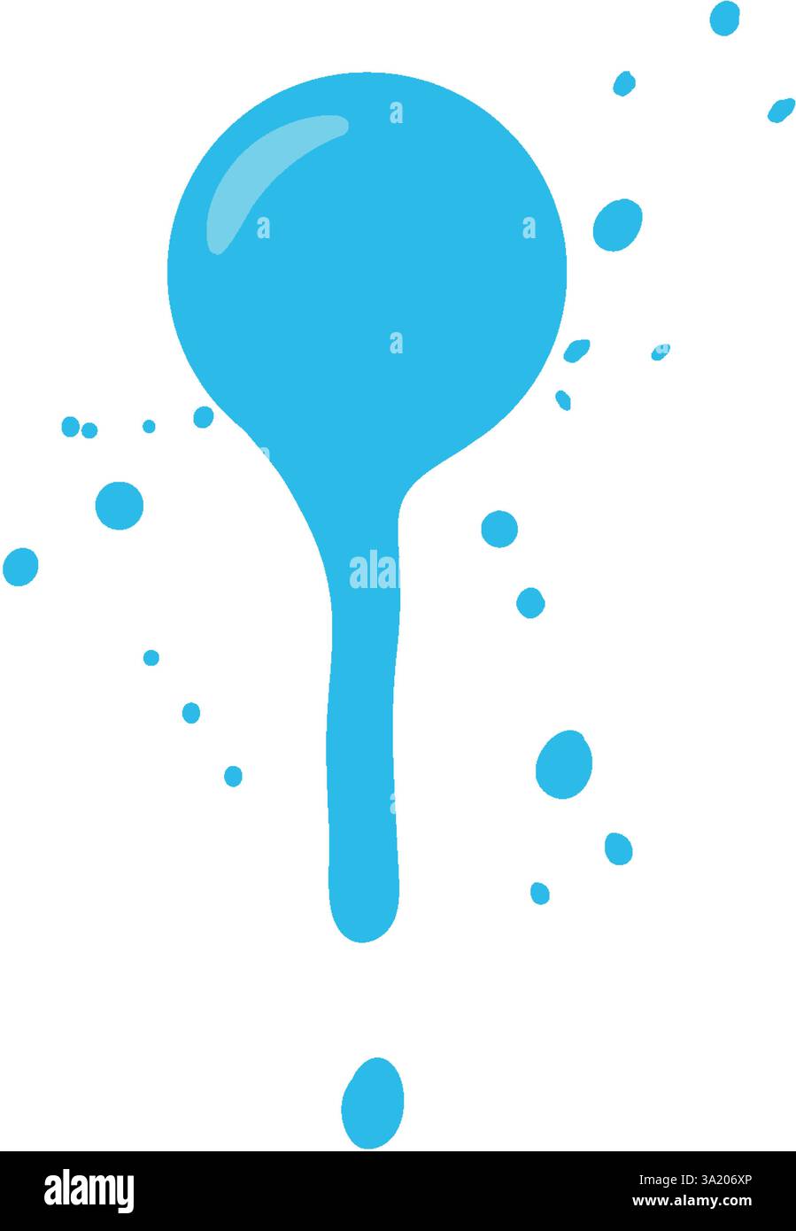 Dynamic vector illustration of a blue paint splash, featuring bold ...