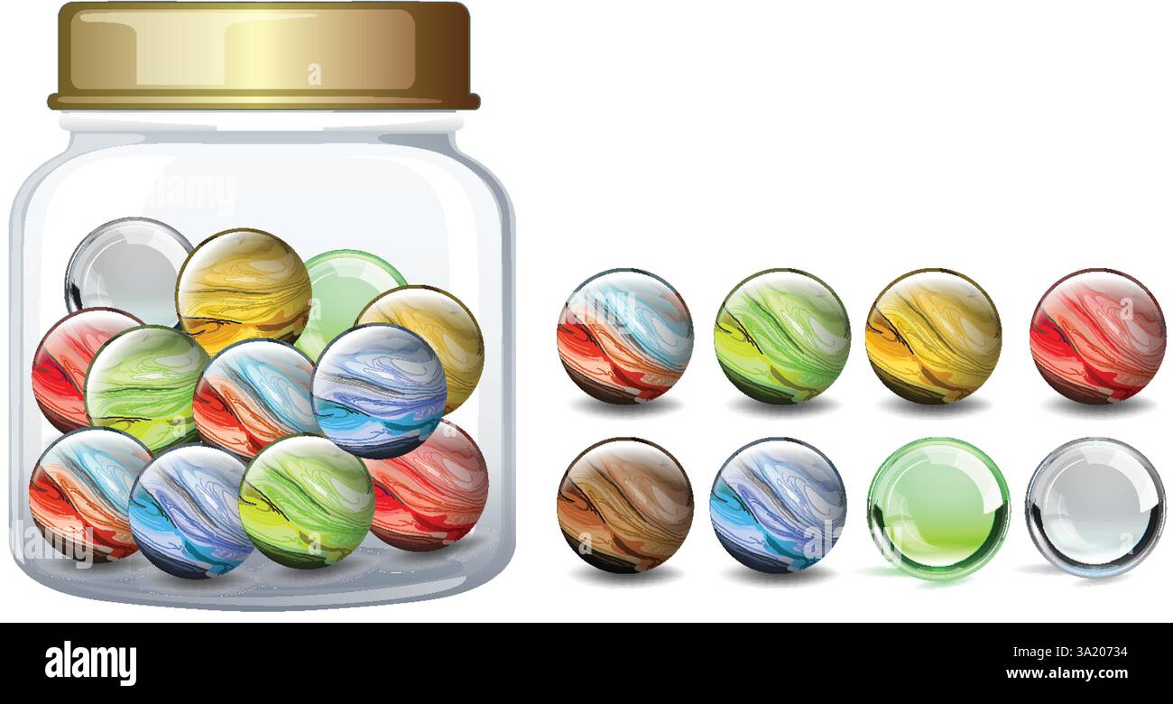 Jar of marbles hi-res stock photography and images - Alamy
