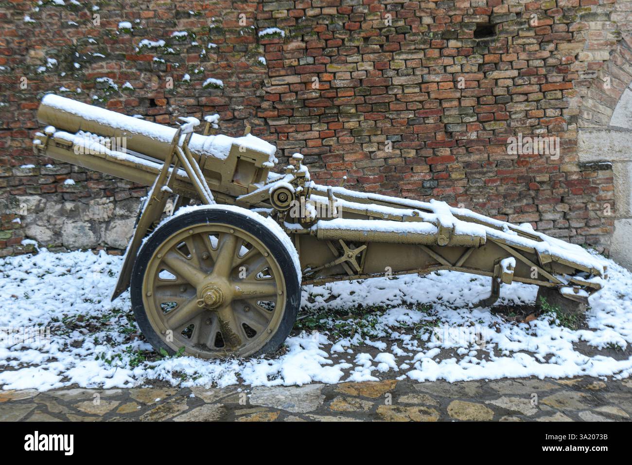 Winter in Serbia: Snow in Kalemegdan fortress, Belgrade Stock Photo - Alamy