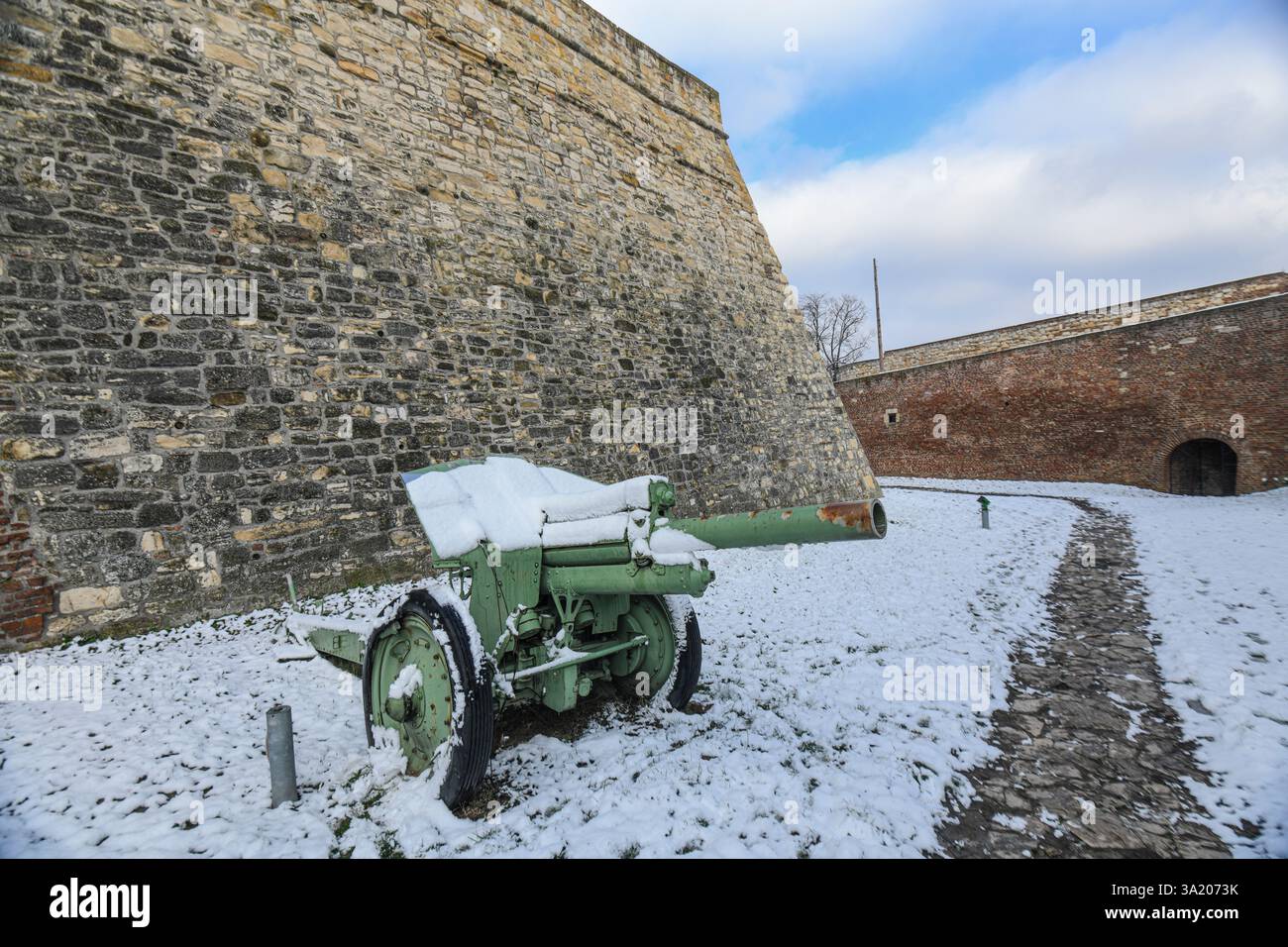 Winter in Serbia: Snow in Kalemegdan fortress, Belgrade Stock Photo - Alamy