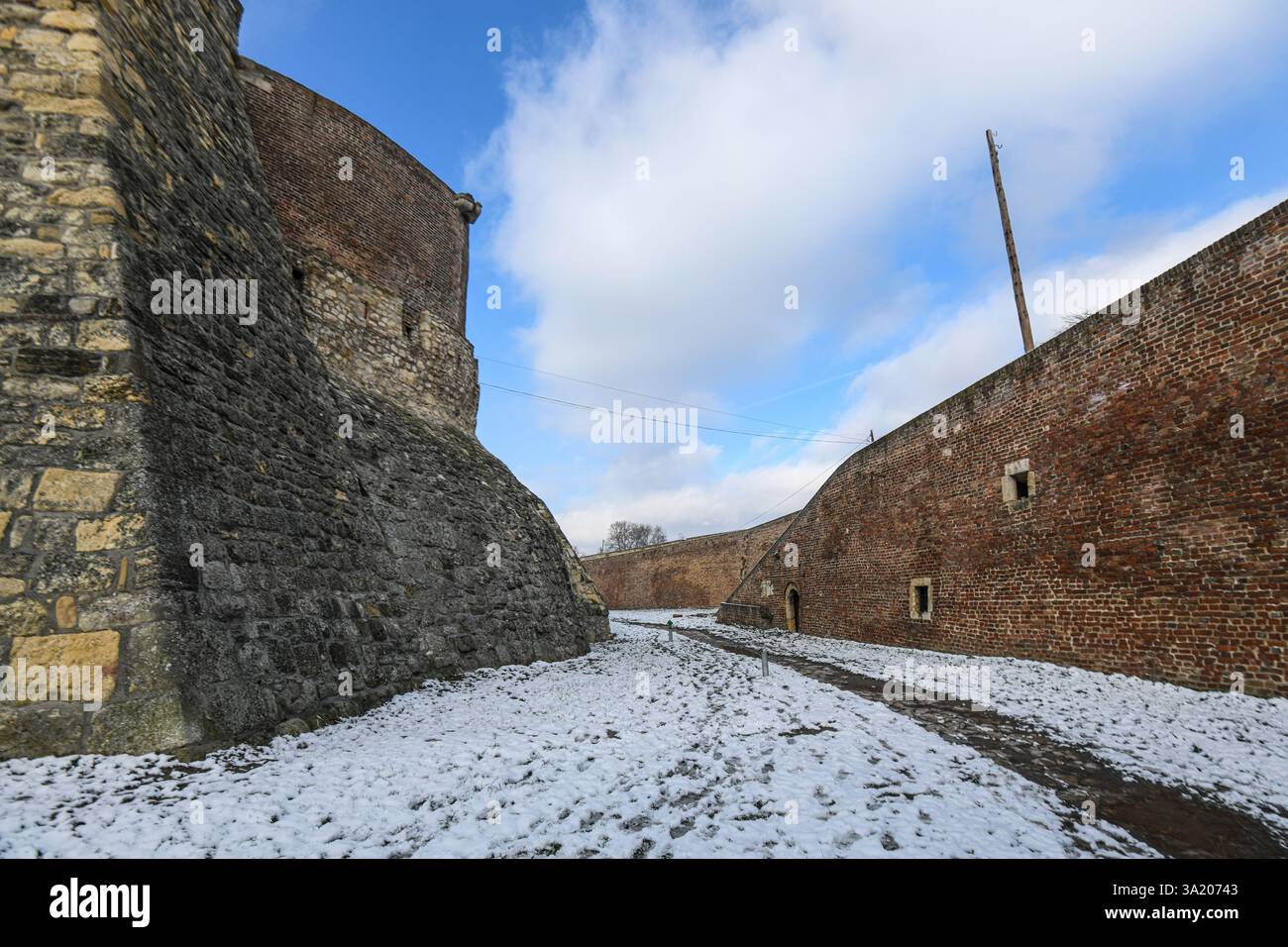 Winter in Serbia: Snow in Kalemegdan fortress, Belgrade Stock Photo - Alamy