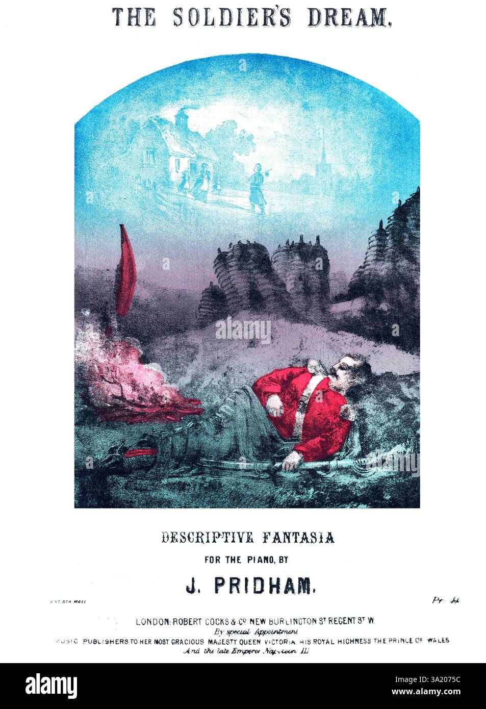 The Soldier's Dream, ca. 1860s English sheet music Stock Photo - Alamy