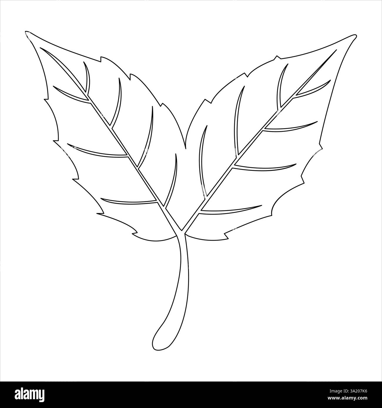 Continuous single line art drawing maple leaf hand drawn minimalist and ...