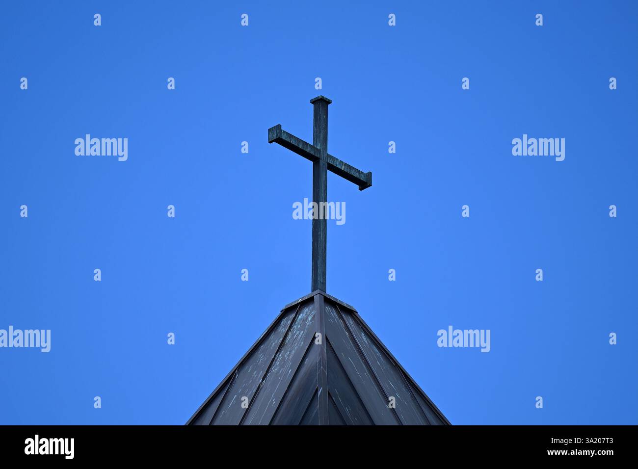 Canberra, Australia. 11th Mar, 2025. The cross on top of Saint ...