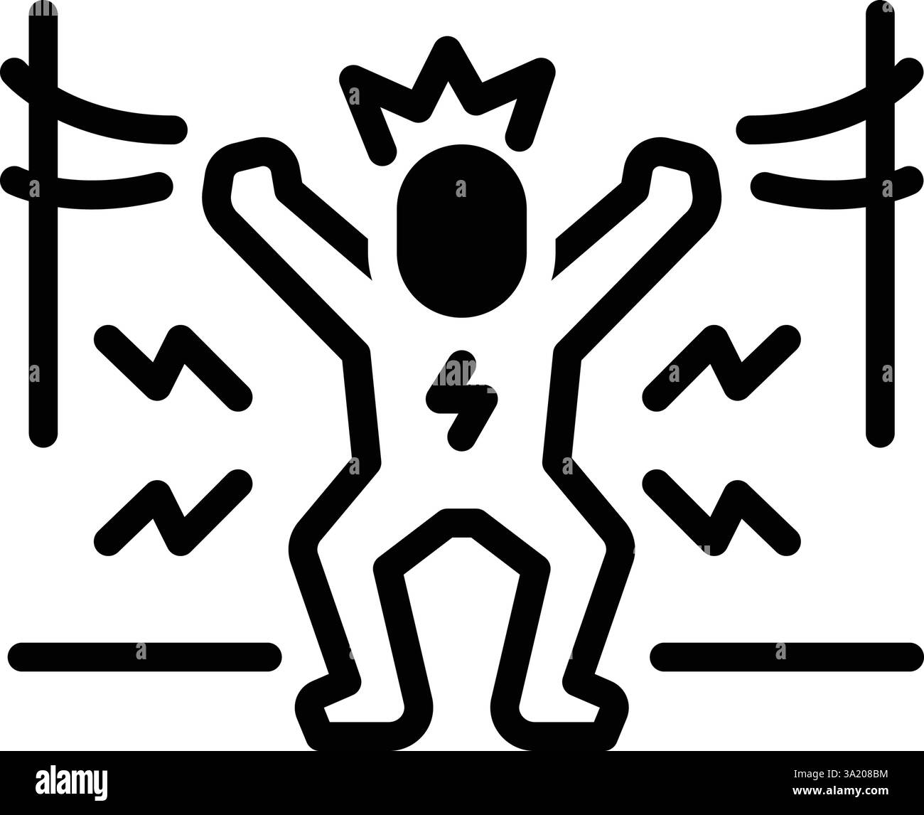 Electrical shock hazard symbol vector Stock Vector Images - Alamy