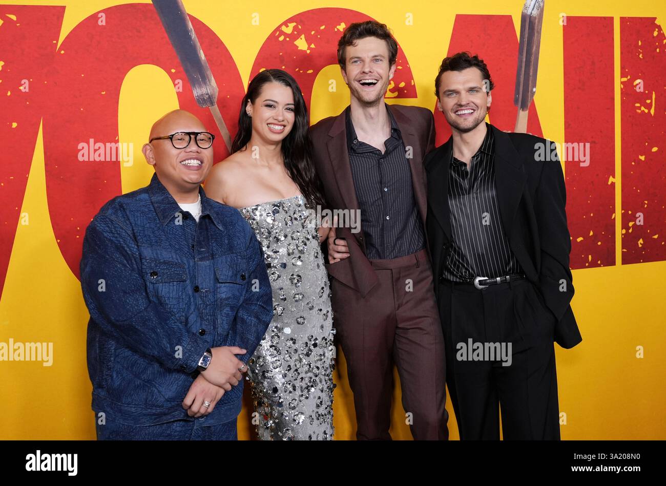 From left, Jacob Batalon, Amber Midthunder, Jack Quaid and Ray ...