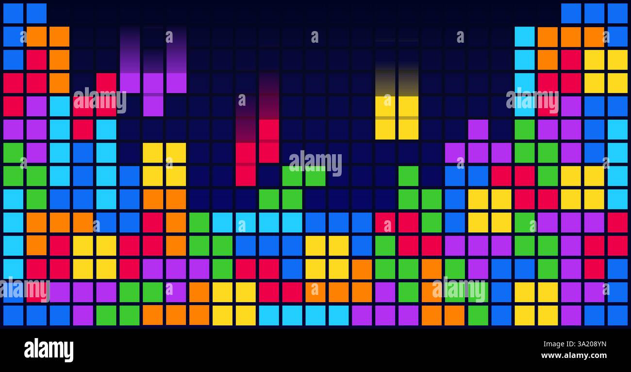 Brick Blocks Puzzle Game Background Template Stock Vector Image & Art ...