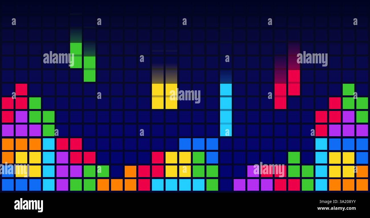 Brick Blocks Puzzle Game Background Template Stock Vector Image & Art ...