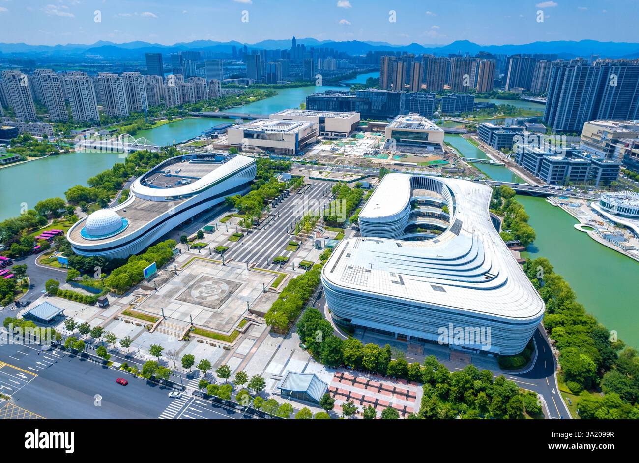 Urban environment of Shaoxing Science and Technology Museum and ...