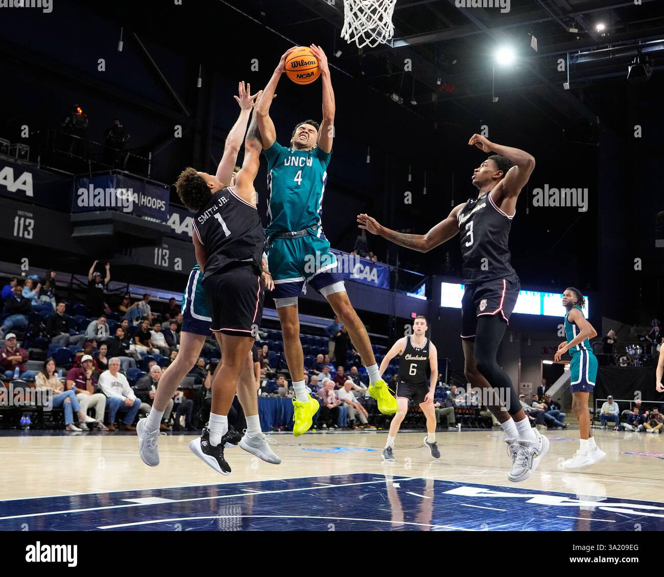 WASHINGTON, DC - MARCH 10: UNC Wilmington Seahawks Guard Nolan Hodge (4 ...