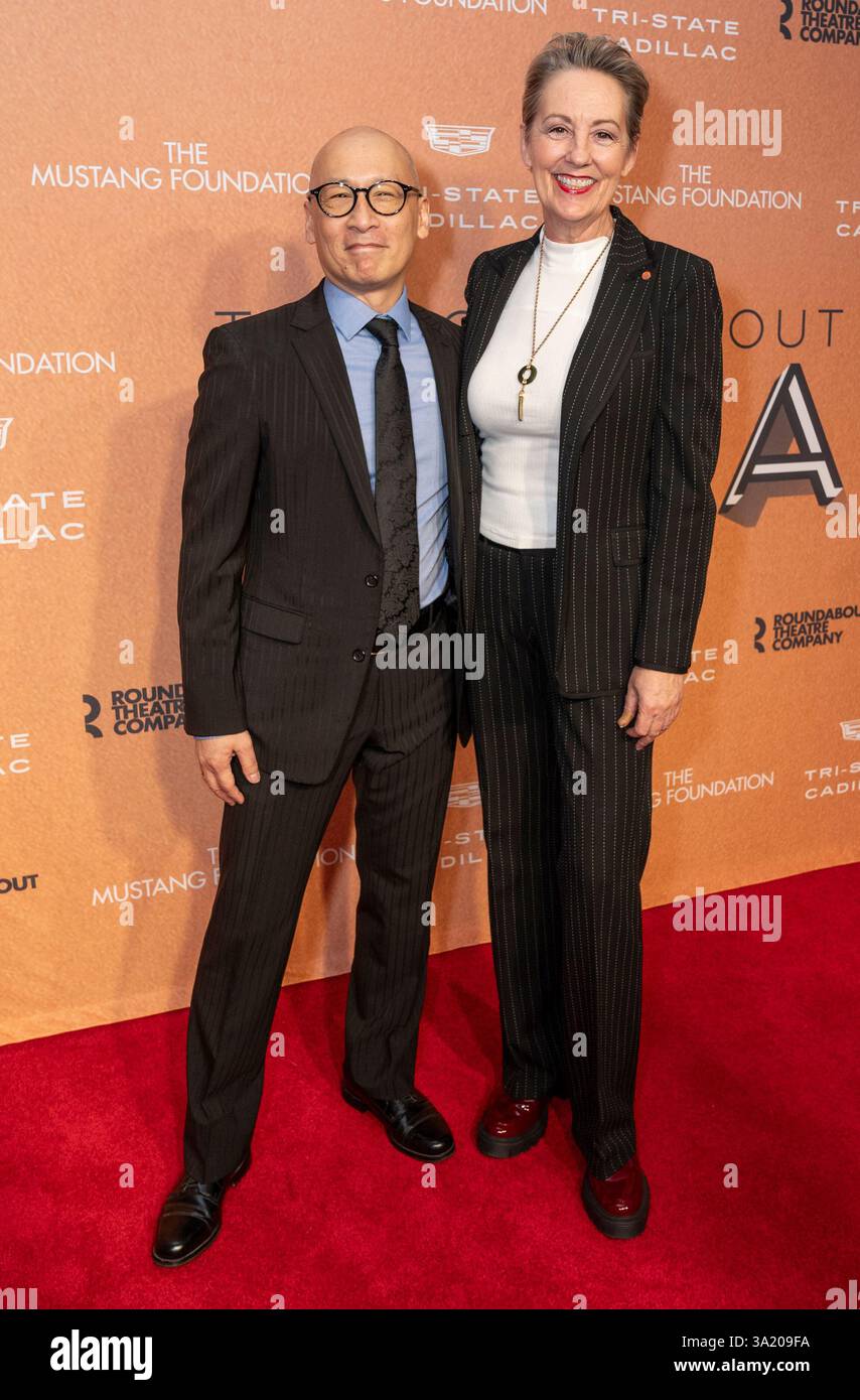 New York, NY, March 10, 2025: Francis Jue (L) attends Roundabout ...