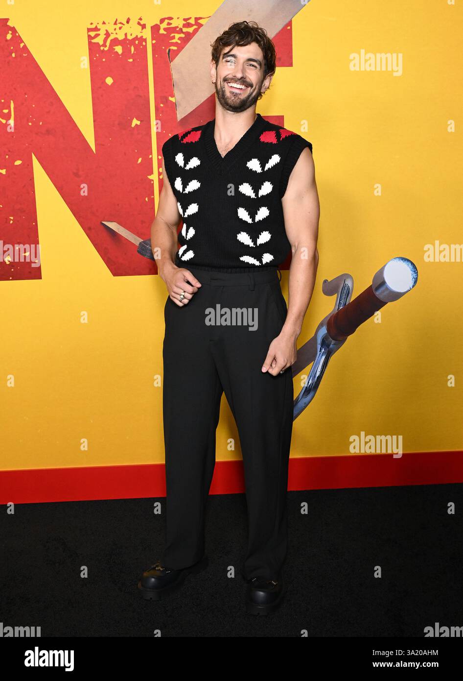 Hollywood, USA. 10th Mar, 2025. Evan Hengst arriving to ‘Novocaine' Los ...