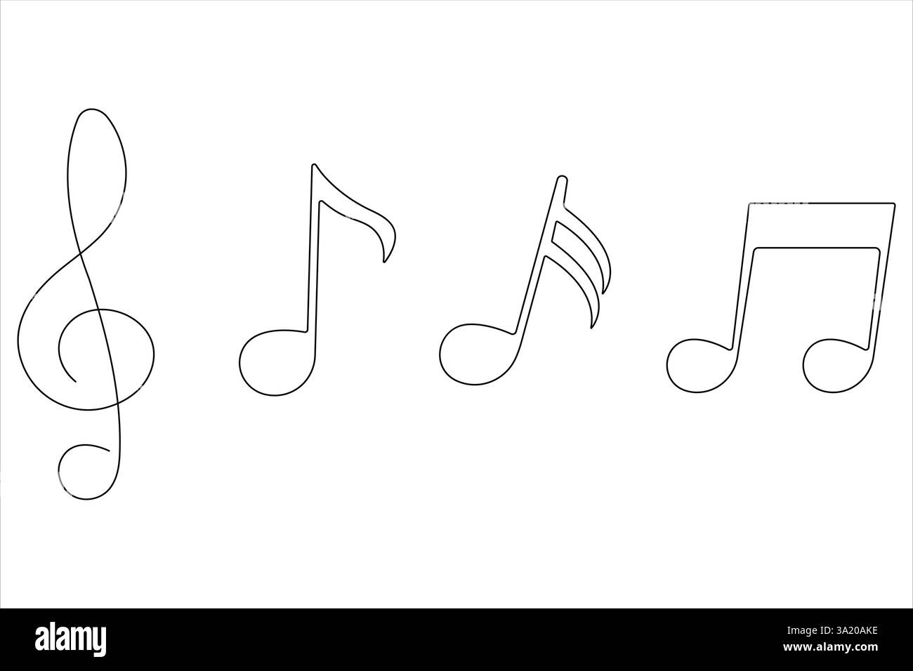 Continuous one line art drawing of music tools vector illustration ...