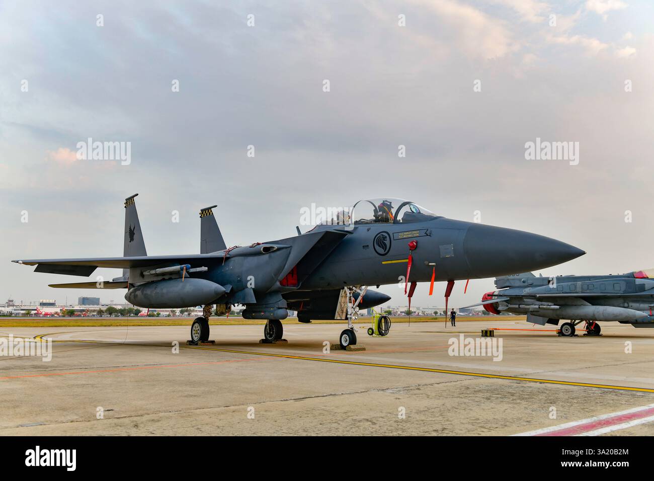 Don Muang Airbase, Bangkok, Thailand, March 8, 2025 : Fighter jet front ...