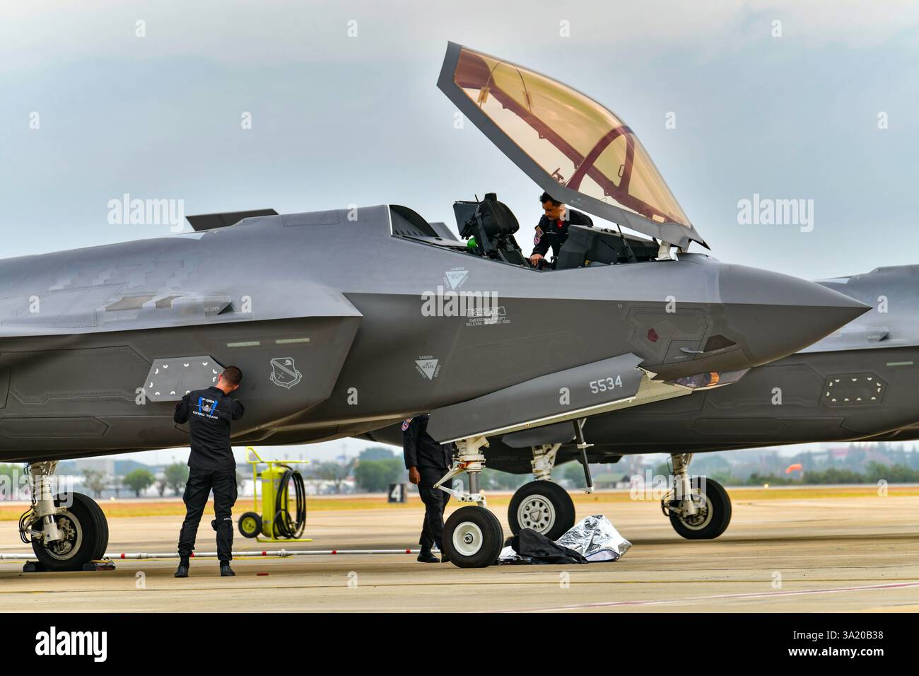 Don Muang Airbase, Bangkok, Thailand, March 8, 2025 : Fighter jet front ...