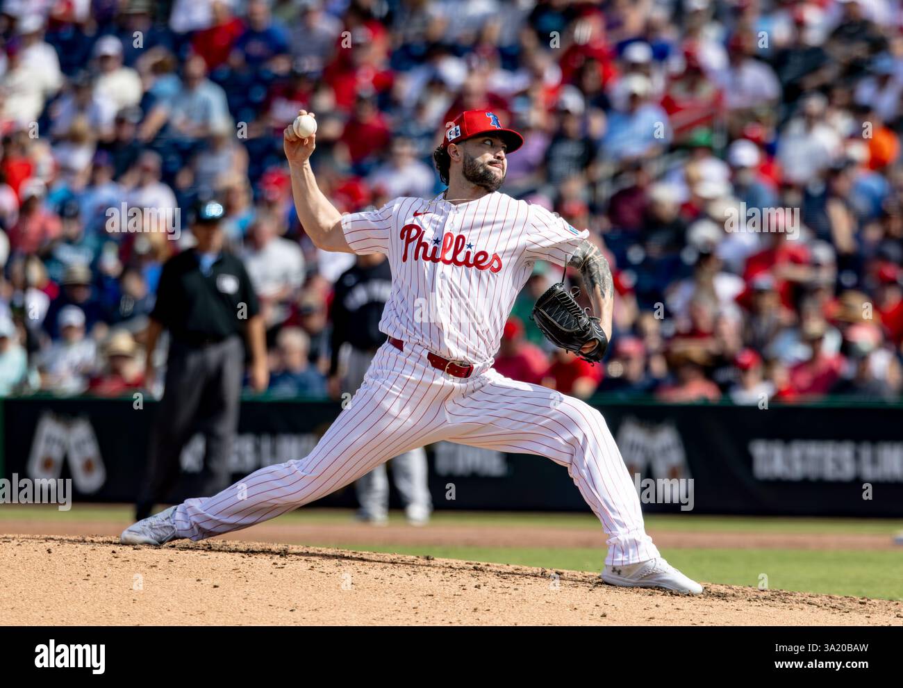 Philadelphia Phillies pitcher Nicholas Padilla on the mound at a ...