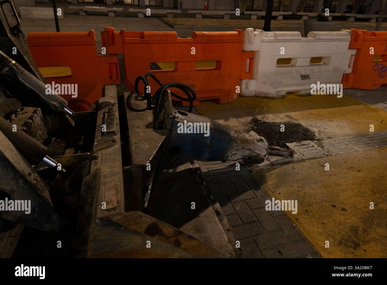 Local government crews began removing the "Black Lives Matter" street ...