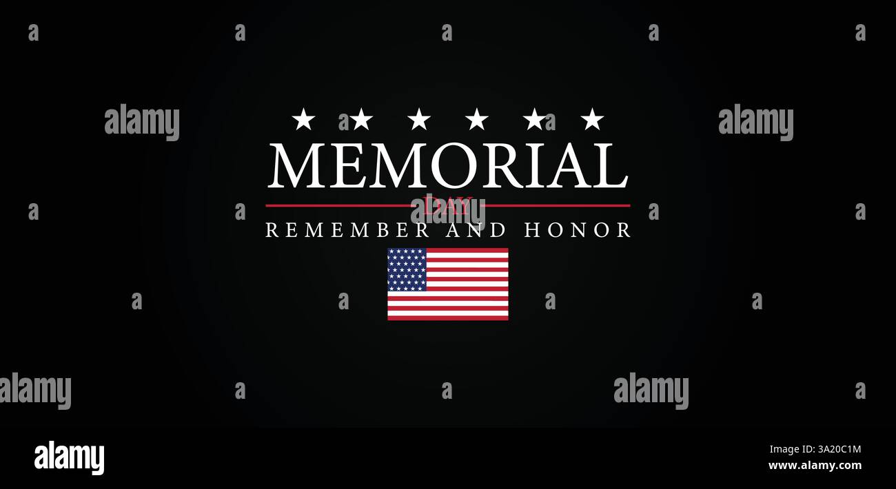 Remembering Our Heroes Honoring Memorial Day in the USA Stock Vector ...