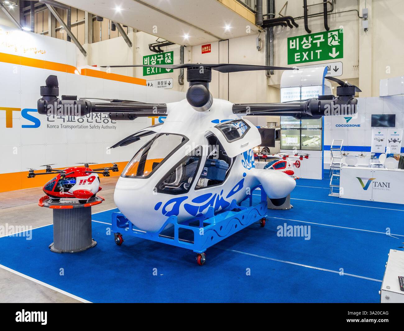 Busan, South Korea - 26. Feb.2025: Angelux eVTOL in DSK (Drone Show Korea) 2025 Stock Photo - Alamy