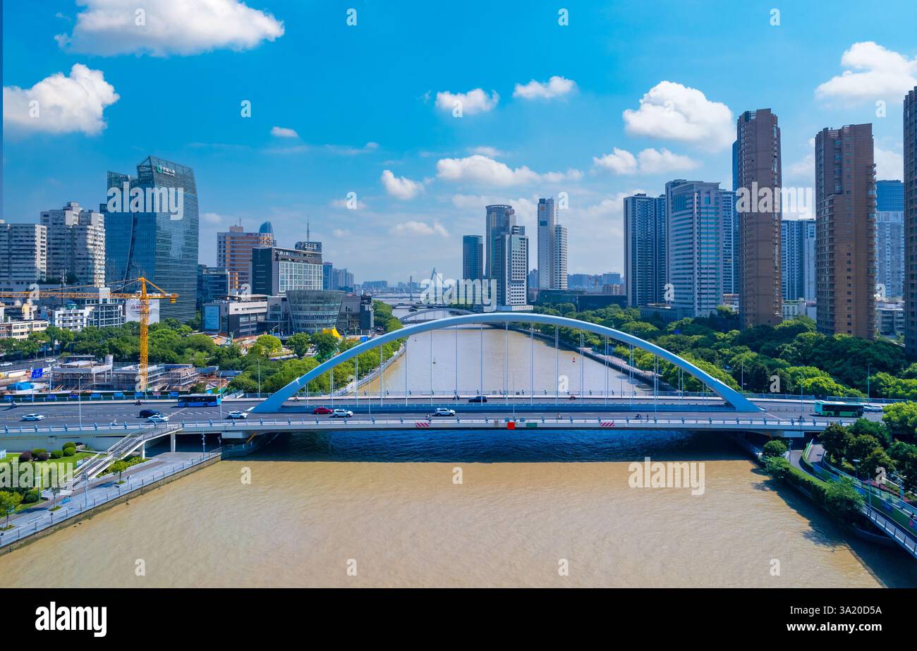 Scenery of Jiangqin Bridge in Fenghua, Ningbo, China Stock Photo - Alamy