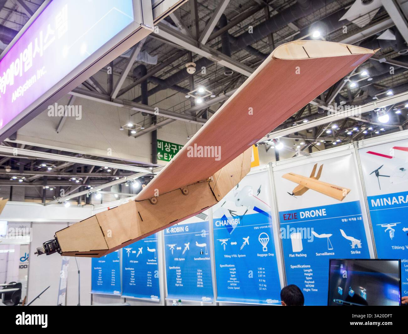 Busan, South Korea - 26. Feb.2025: AMSystem EZIE disposable drone at ...