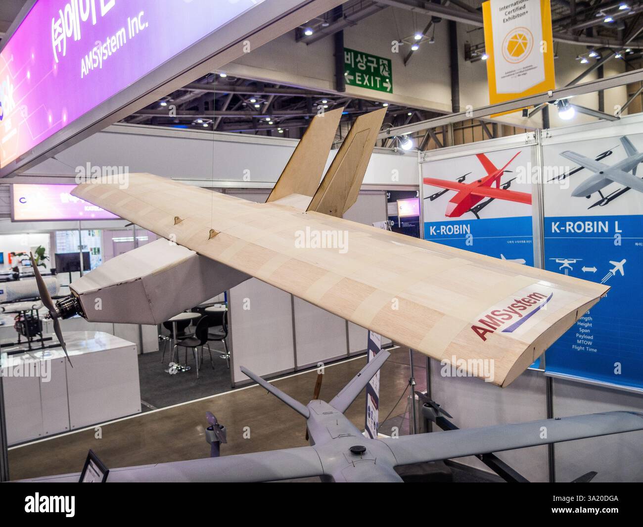 Busan, South Korea - 26. Feb.2025: AMSystem EZIE disposable drone at ...