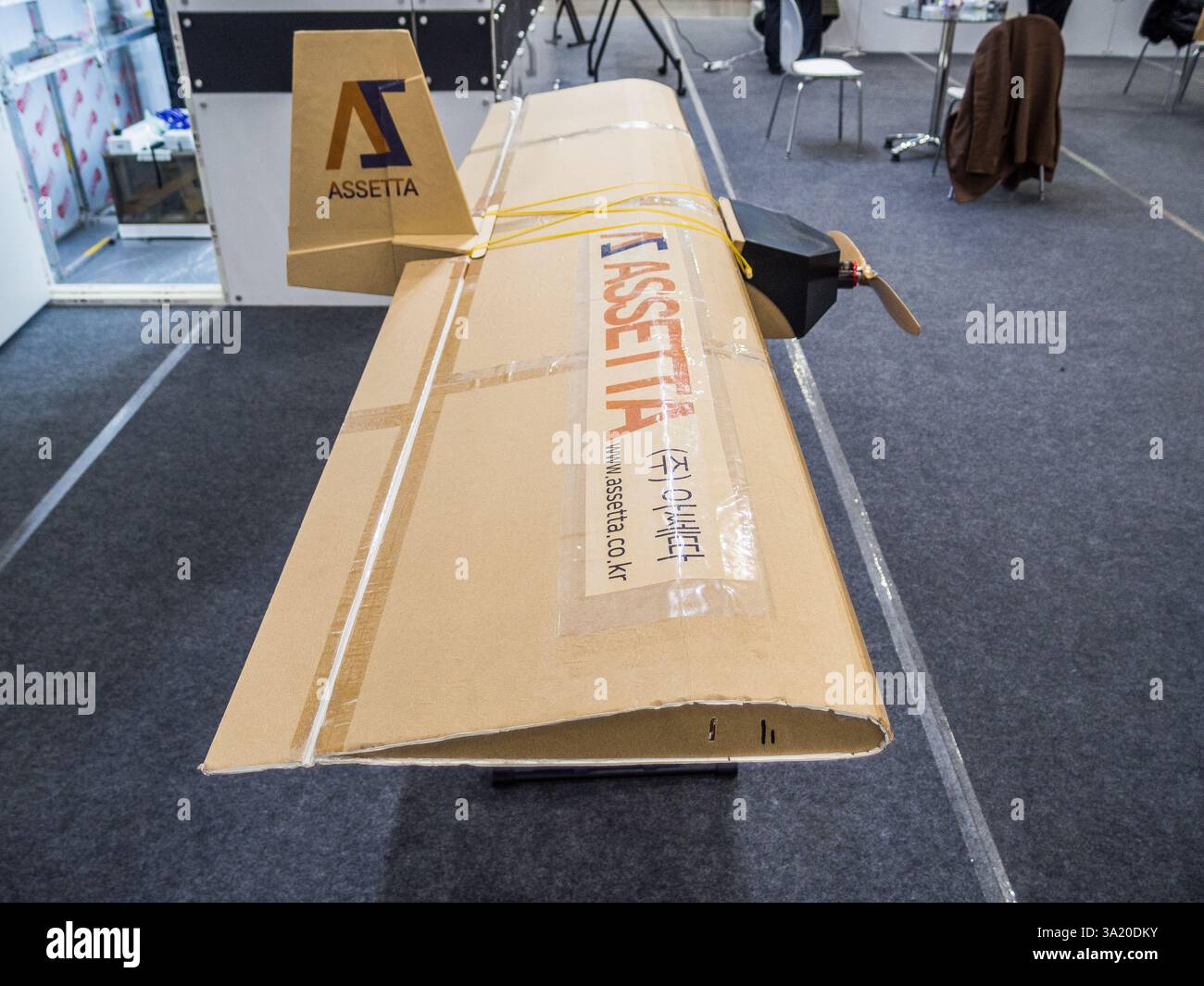 Busan, South Korea - 26. Feb.2025: ASSETTA AZ-KP-002 Cardbord Drone in ...
