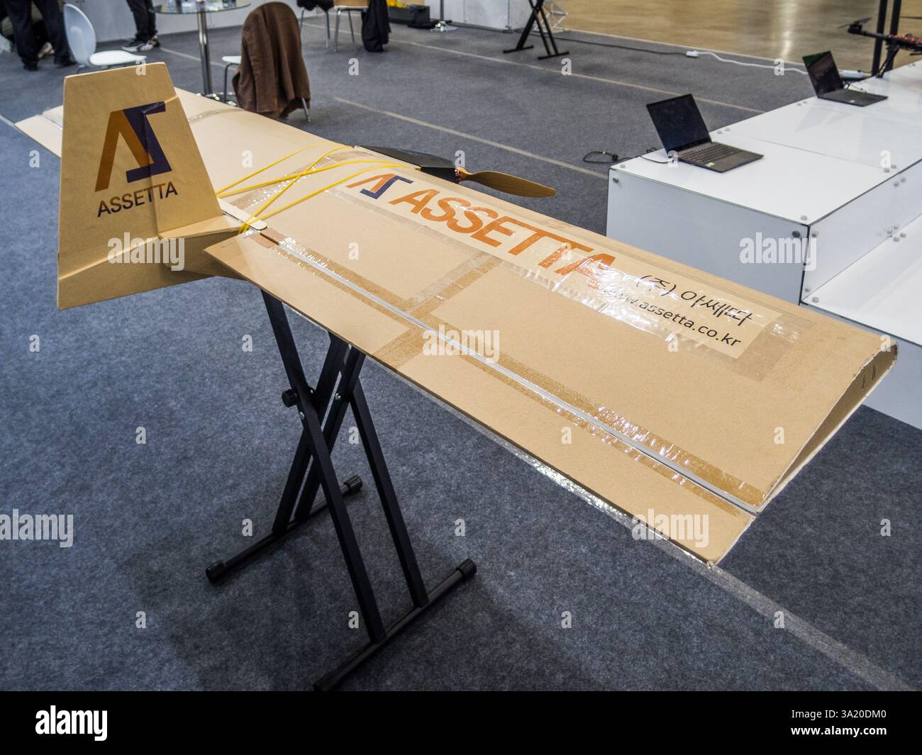 Busan, South Korea - 26. Feb.2025: ASSETTA AZ-KP-002 Cardbord Drone in ...