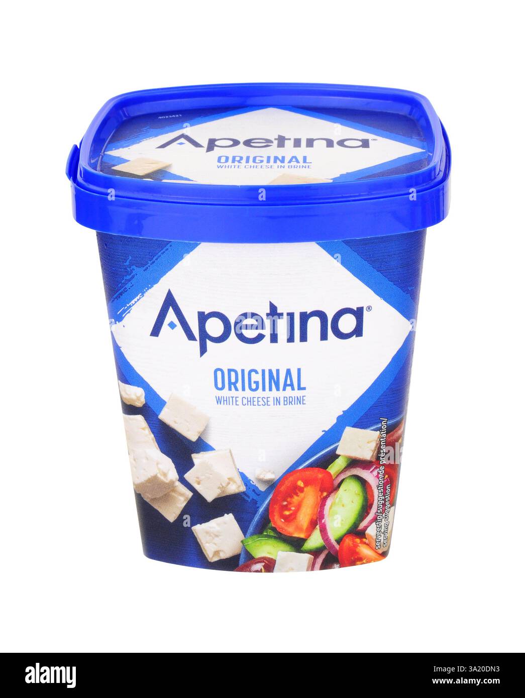 Apetina classic Mediterranean style semi hard cows milk cheese cubes in ...