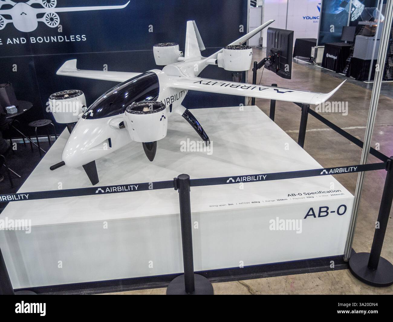 Busan, South Korea - 26. Feb.2025: AIRBILITY AB-0 eVTOL model at DSK ...