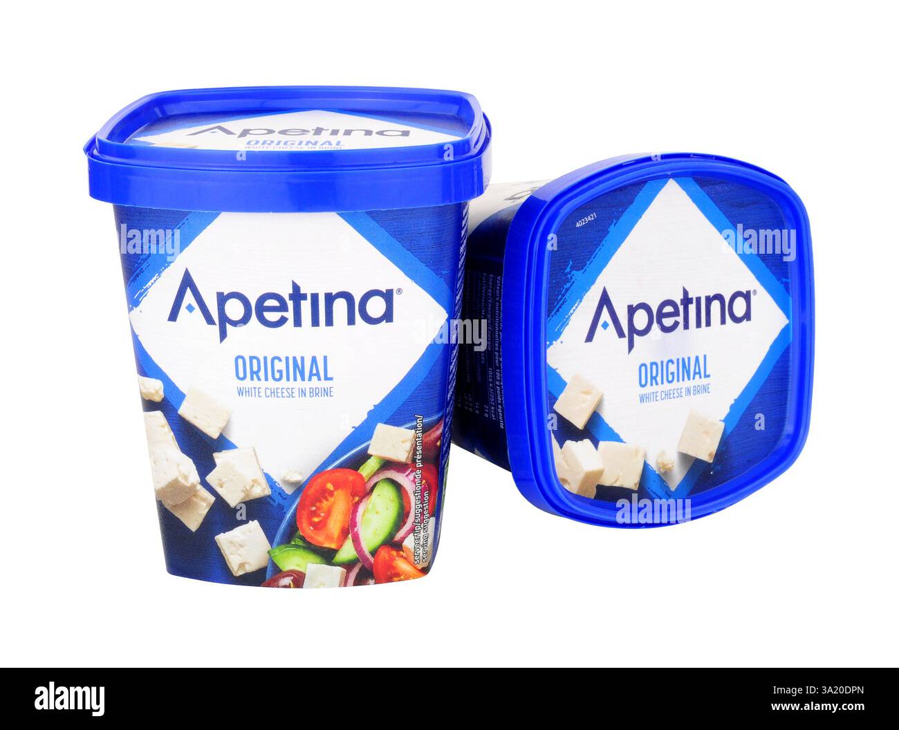 Apetina classic Mediterranean style semi hard cows milk cheese cubes in ...