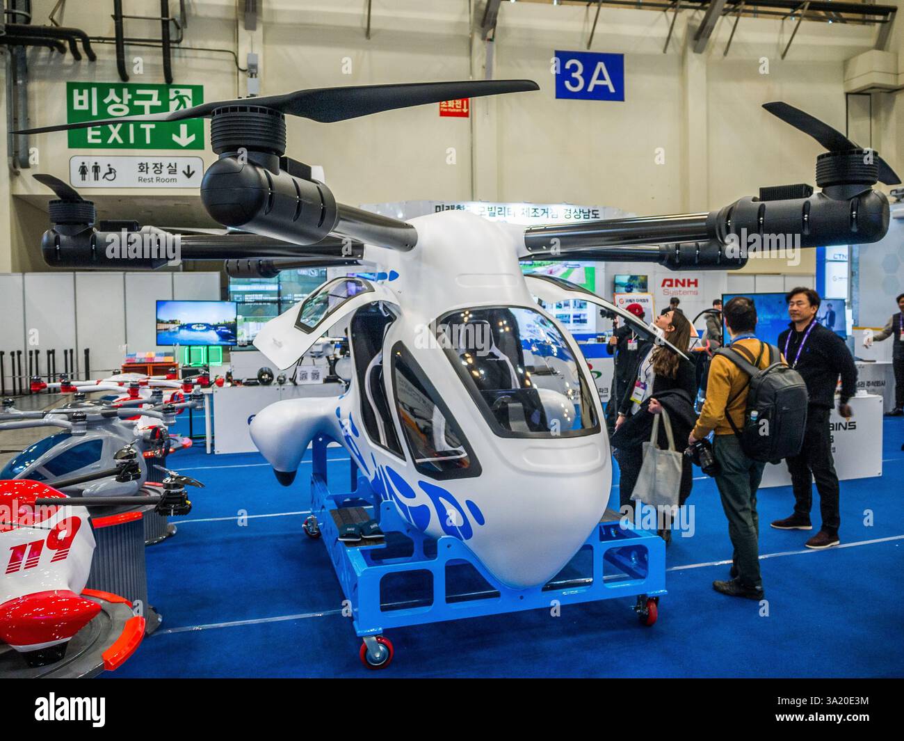 Busan, South Korea - 26. Feb.2025: Angelux eVTOL in DSK (Drone Show Korea) 2025 Stock Photo - Alamy