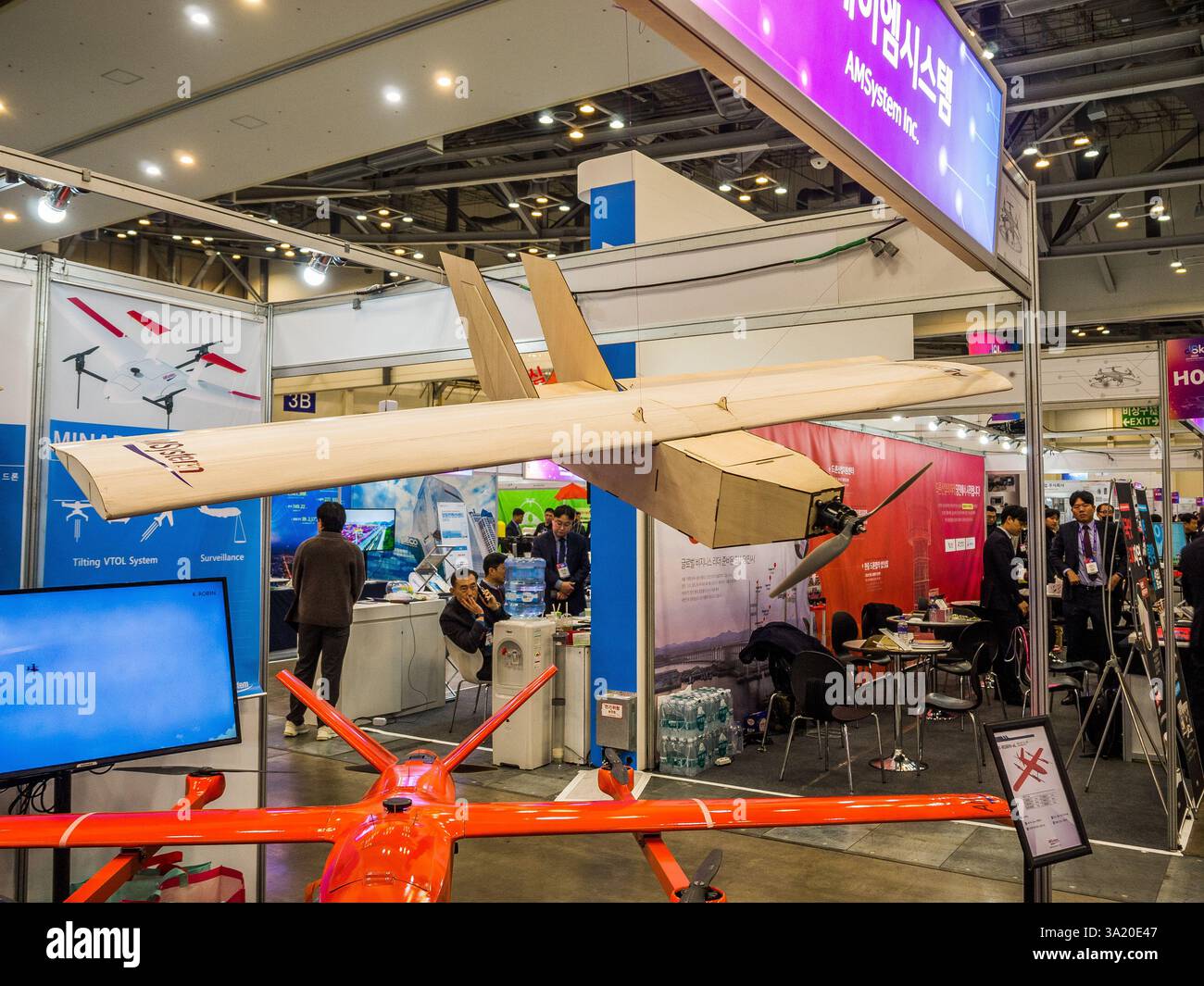 Busan, South Korea - 26. Feb.2025: AMSystem EZIE disposable drone at ...