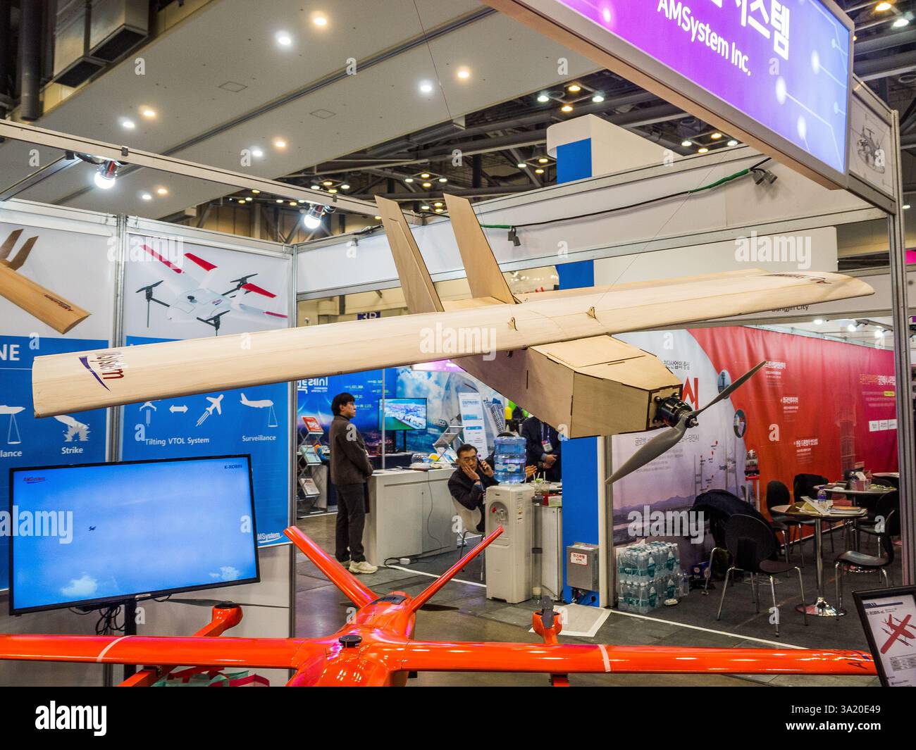 Busan, South Korea - 26. Feb.2025: AMSystem EZIE disposable drone at ...