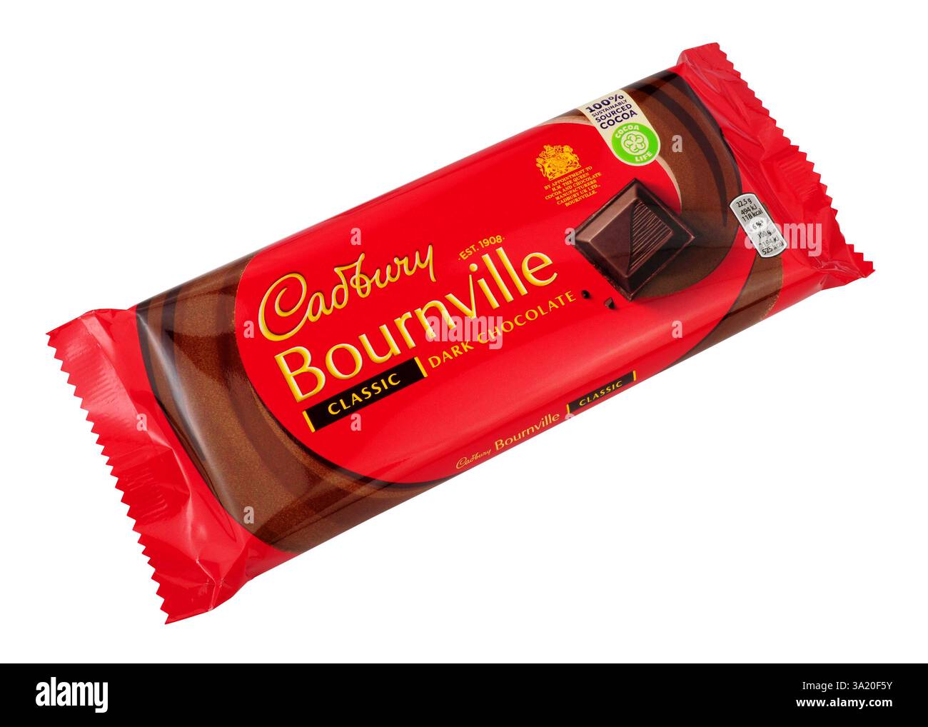 Cadbury Bournville classic dark chocolate 180g bar Stock Photo - Alamy