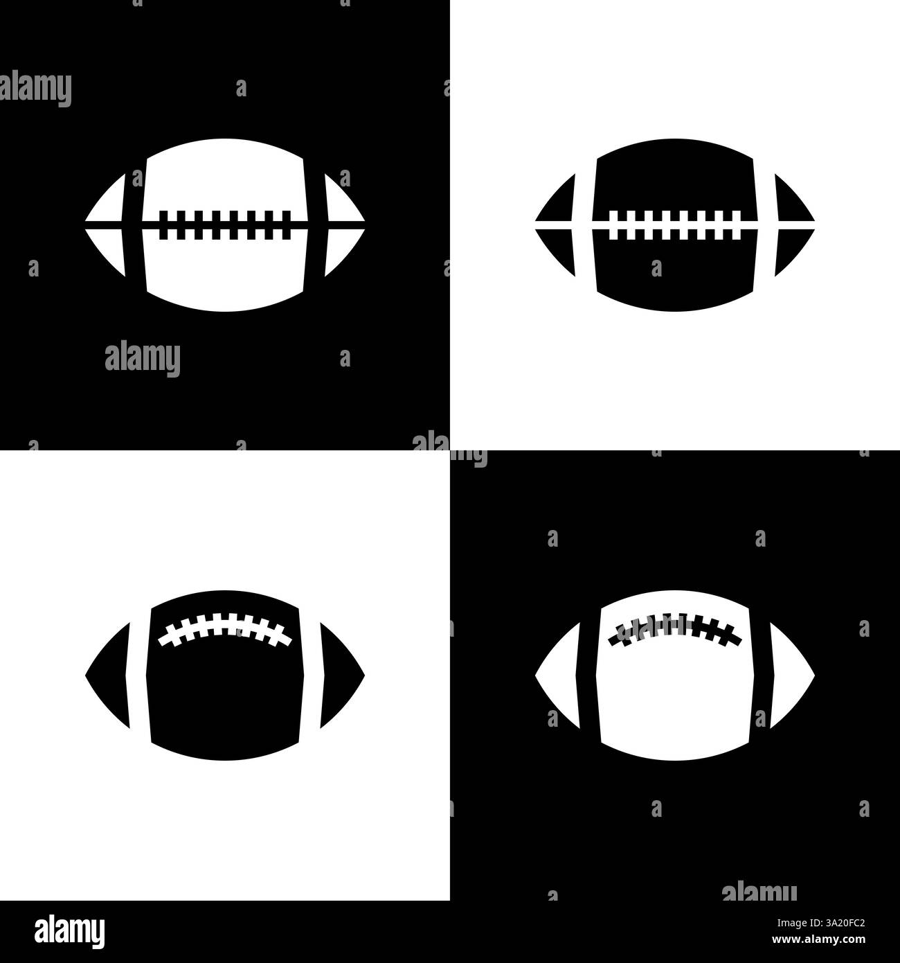 Black And White Minimalist Football Symbol Design With Simple Contrast ...