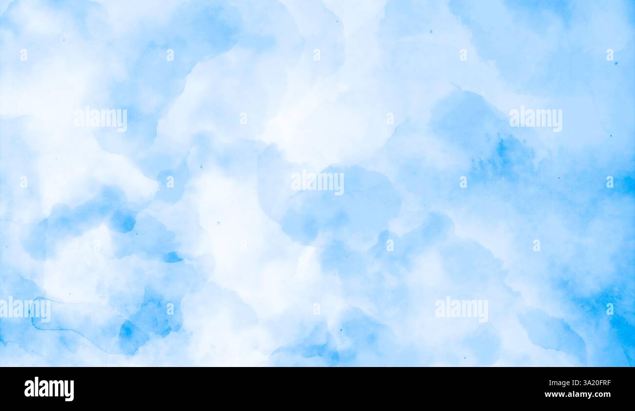 Blue light watercolor background, texture paper .Ethereal Blue ...