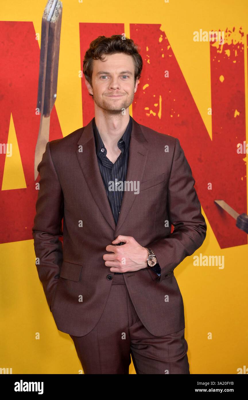 Los Angeles, CA. 02MAR2025: Jack Quaid at the premiere for Novocaine at ...