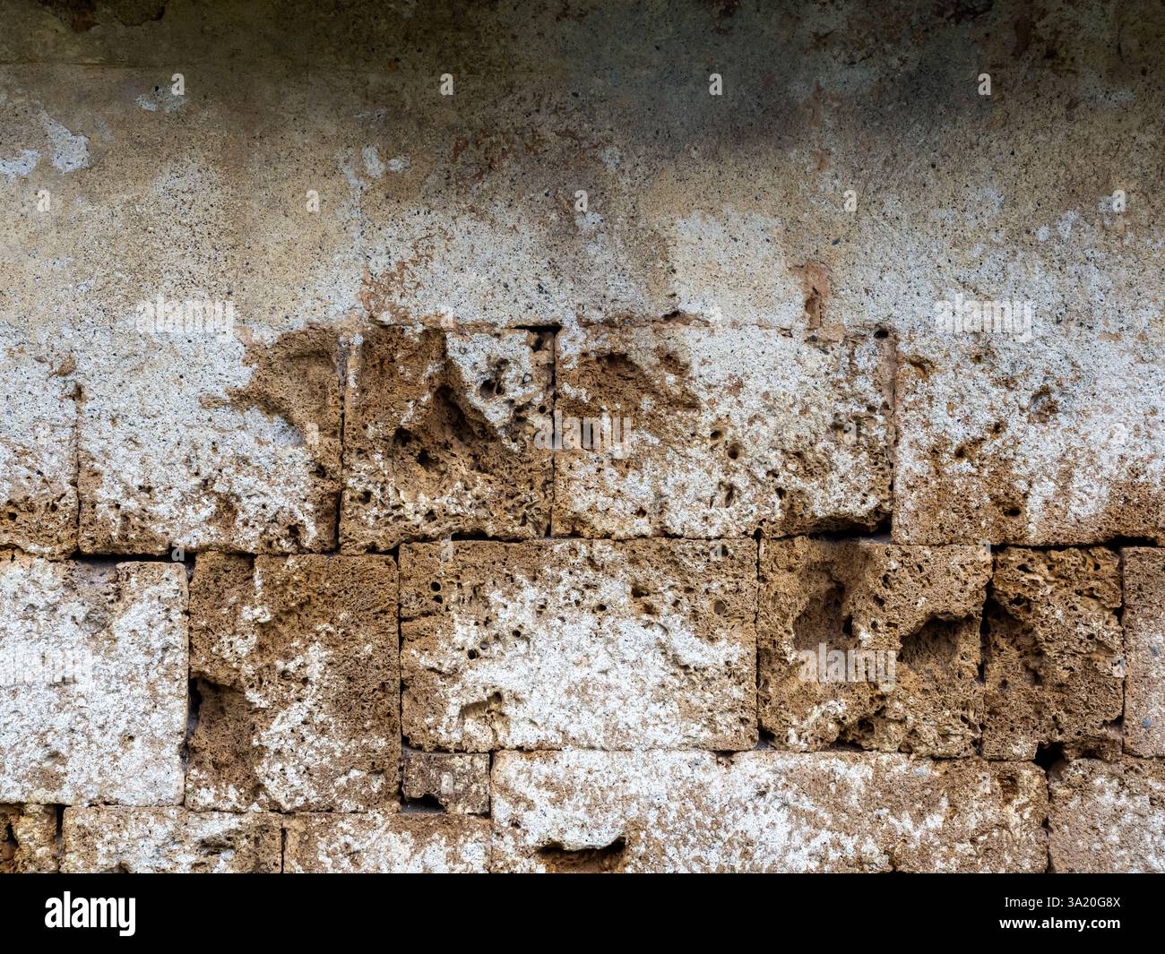 Stone brick of old castle or cathedral wall texture, Ancient limestone ...