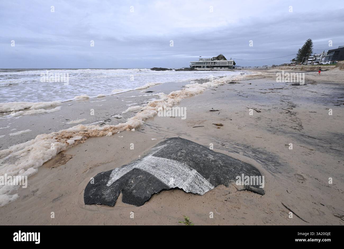 Gold Coast, Australia. 10th Mar, 2025. A piece of bitumen from the ...