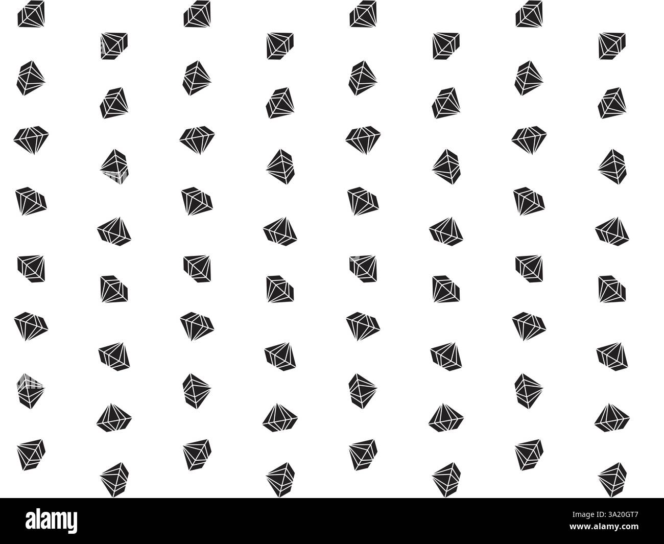 Black diamond shape seamless pattern on white background Stock Vector ...