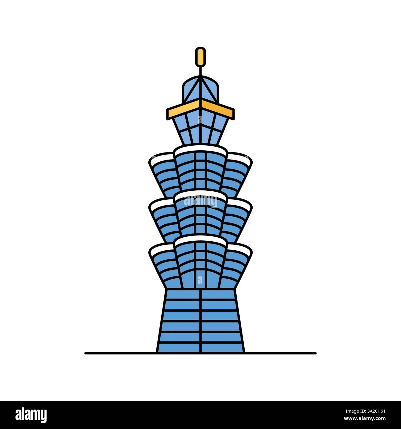 Super tall skyscraper in Taipei, Taiwan, taipei 101 vector design Stock ...