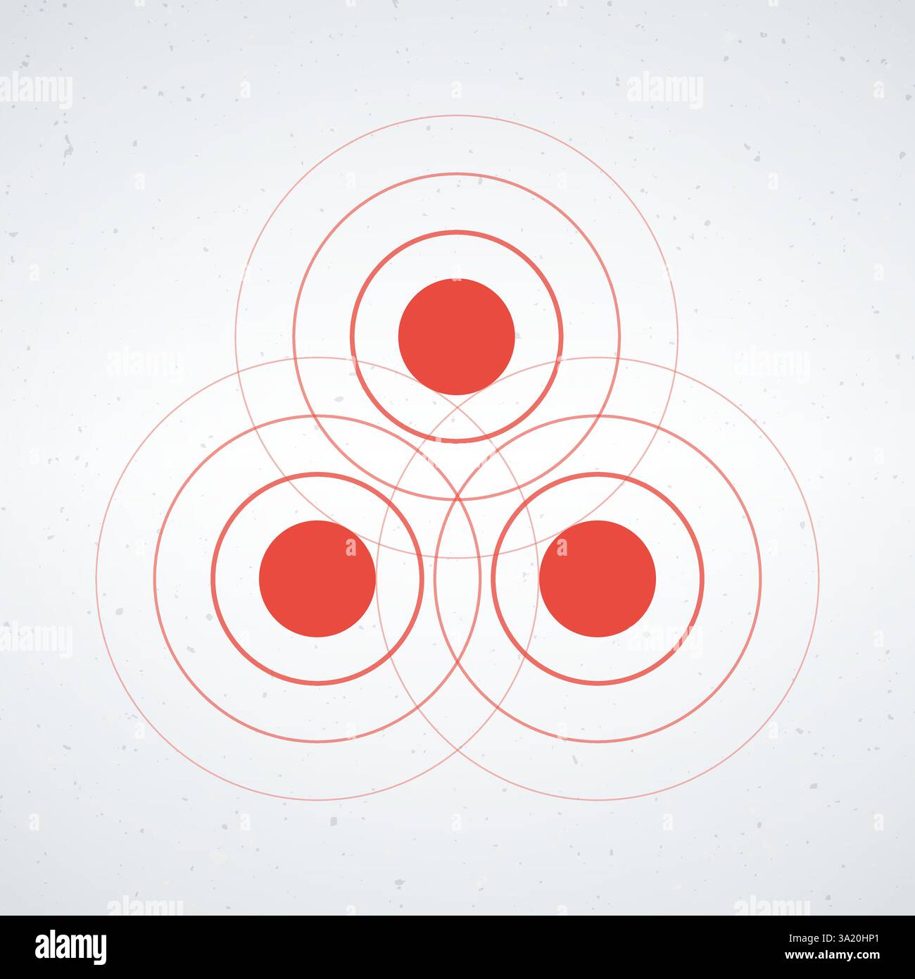 Concentric epicenter circles. Seismic Earthquake alert radar. Radial ...