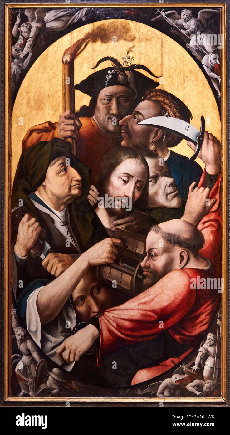 Tríptico de la Pasión, Passion Triptych, Oil on board, OBRADOR DE HIERONYMUS VAN AKEN BOSCH, «EL ...