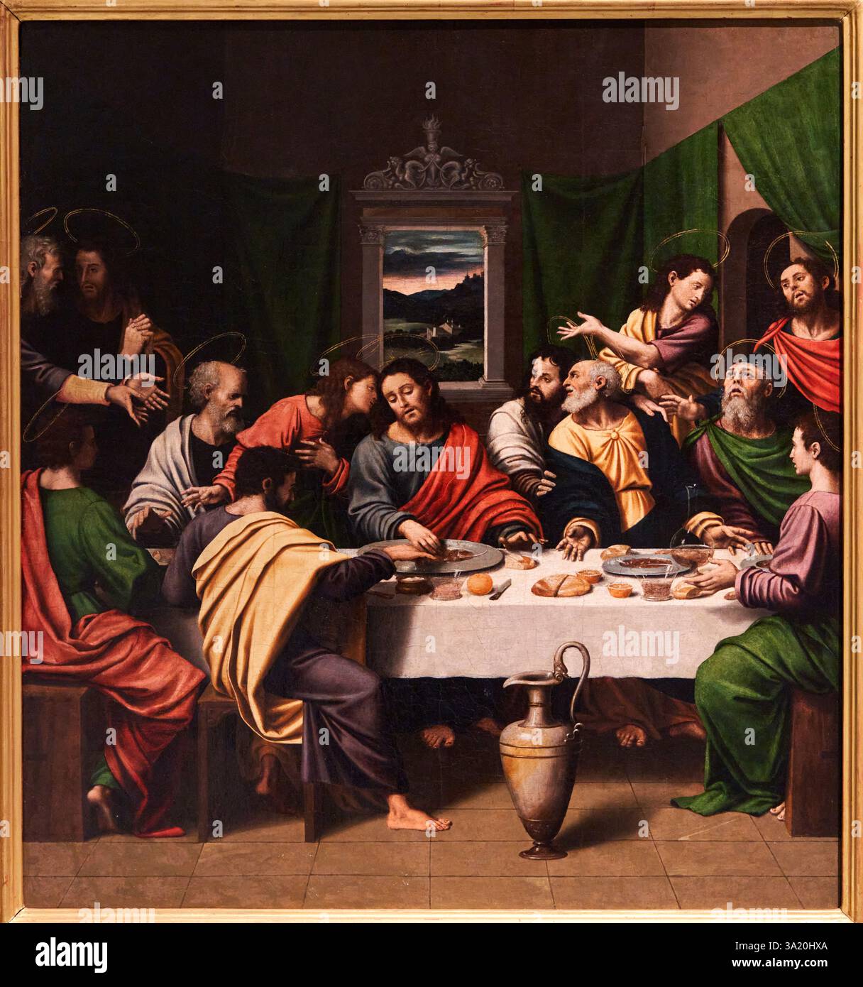The Last Supper, Santa Cena, Oil on wood, Joan de Joanes (Valencia, c ...