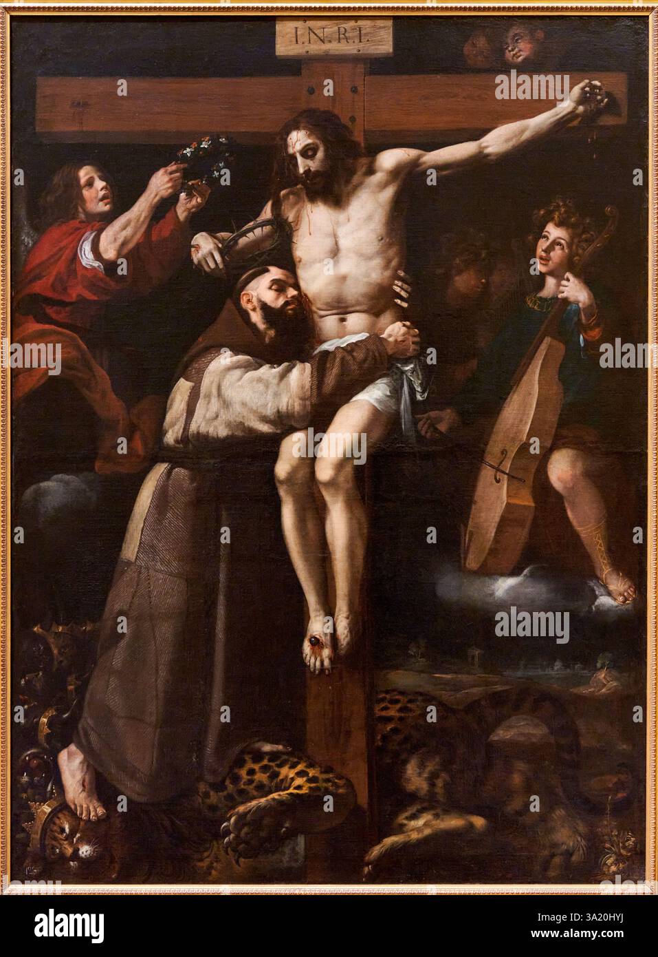 Abrazo de san Francisco de Asís al Crucificado, ca. 1620, Oil on canvas ...