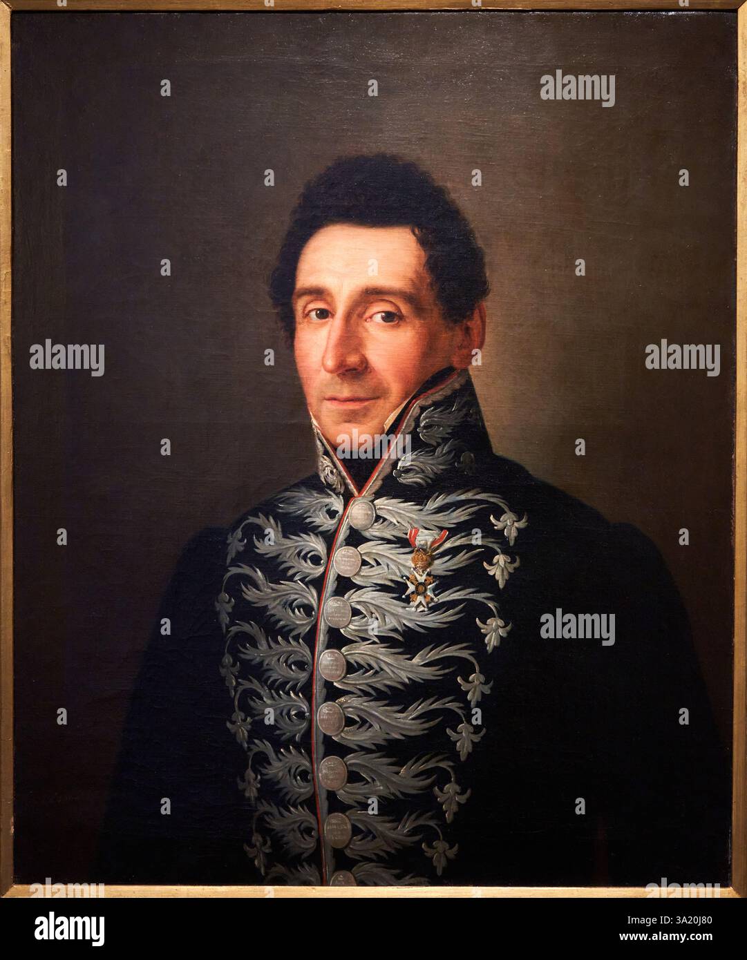 Retrato de caballero de uniforme azul, 1854, ANTONIO MARÍA ESQUIVEL Y ...