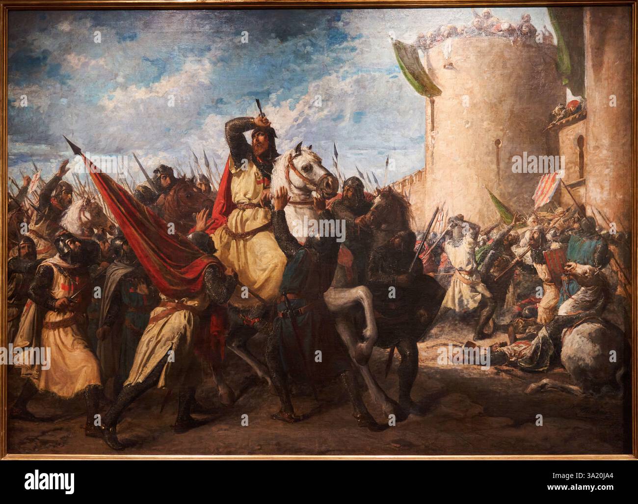 La herida del rey Jaime I en la conquista de Valencia, 1868, SALVADOR ...