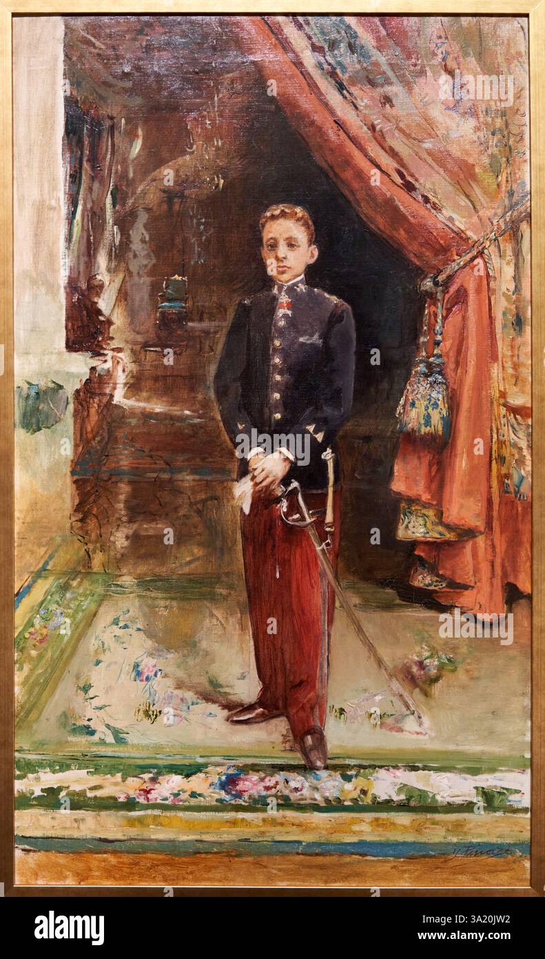 Sketch of the portrait of Alfonso XIII, 1901, Ignacio Pinazo Camarlench ...